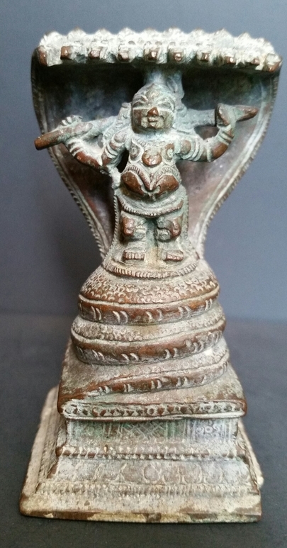 krishna-under-naga-front | Bronzes of India – A personal collection