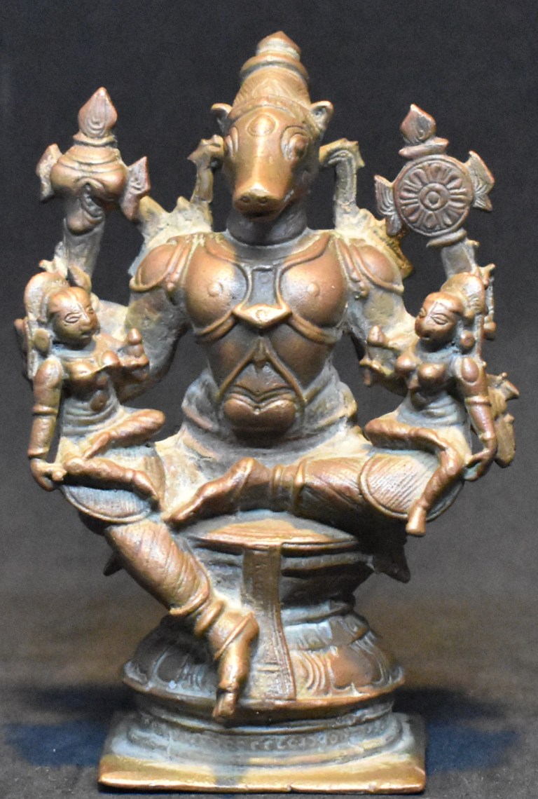 Varaha with consorts | Bronzes of India – A personal collection