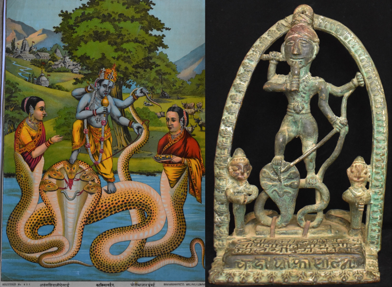 Kaliya (Chromolithograph) | Bronzes of India – A personal collection